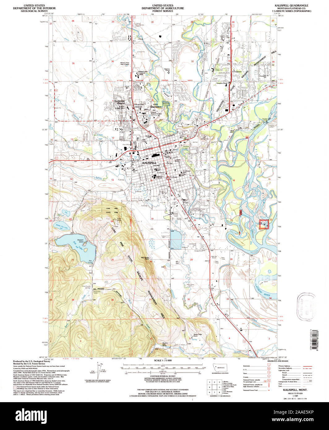 Kalispell Montana Map High Resolution Stock Photography and Images - Alamy