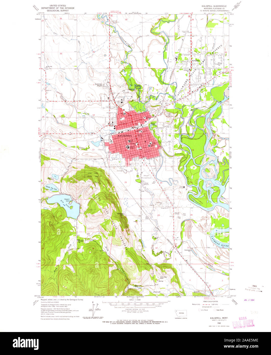 Map of kalispell montana hi-res stock photography and images - Alamy
