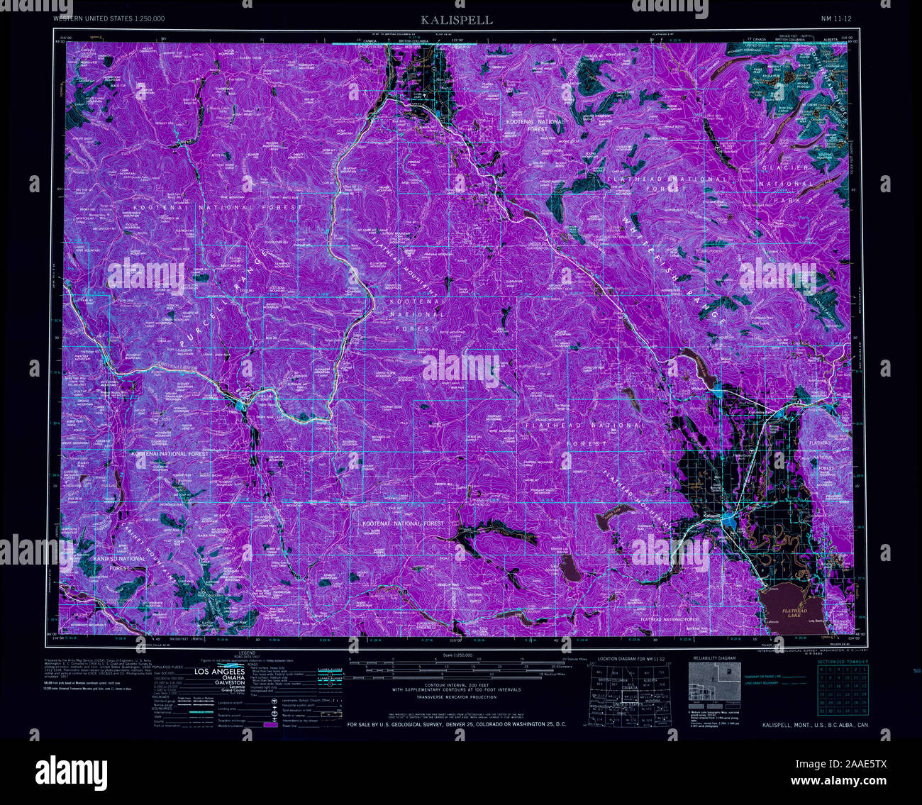 Kalispell montana map hi-res stock photography and images - Alamy