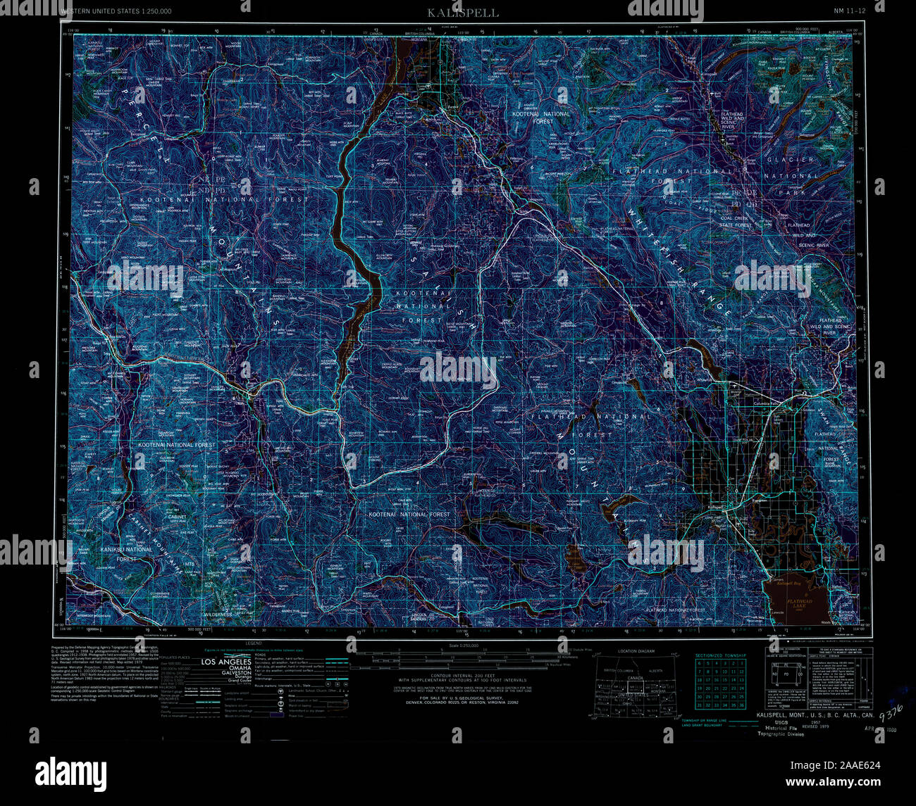Kalispell montana map hi-res stock photography and images - Alamy