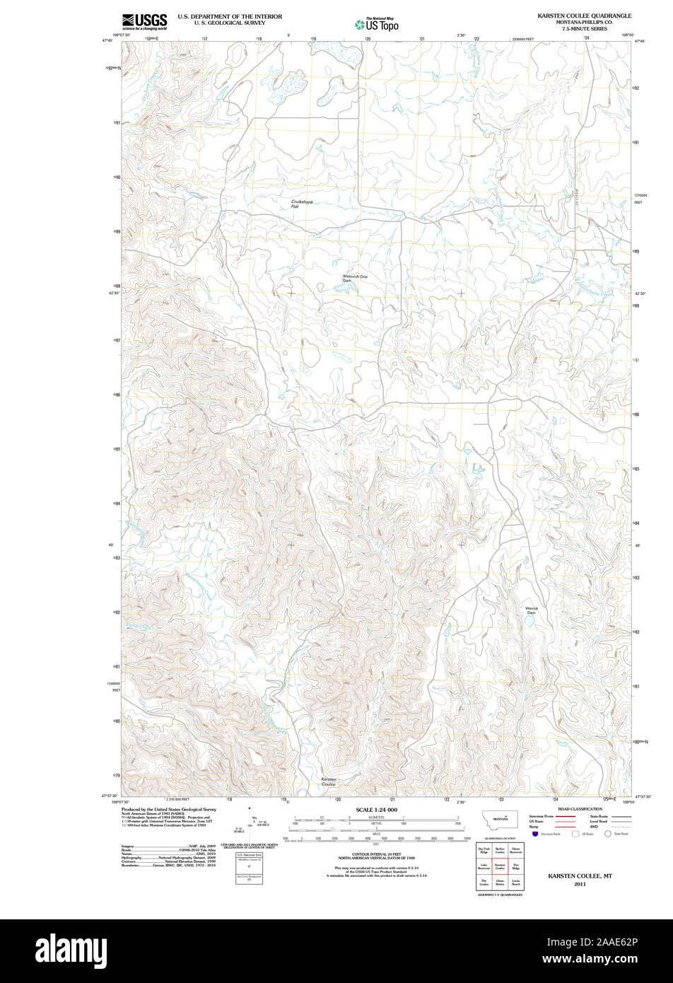 Map of coulee hi-res stock photography and images - Alamy
