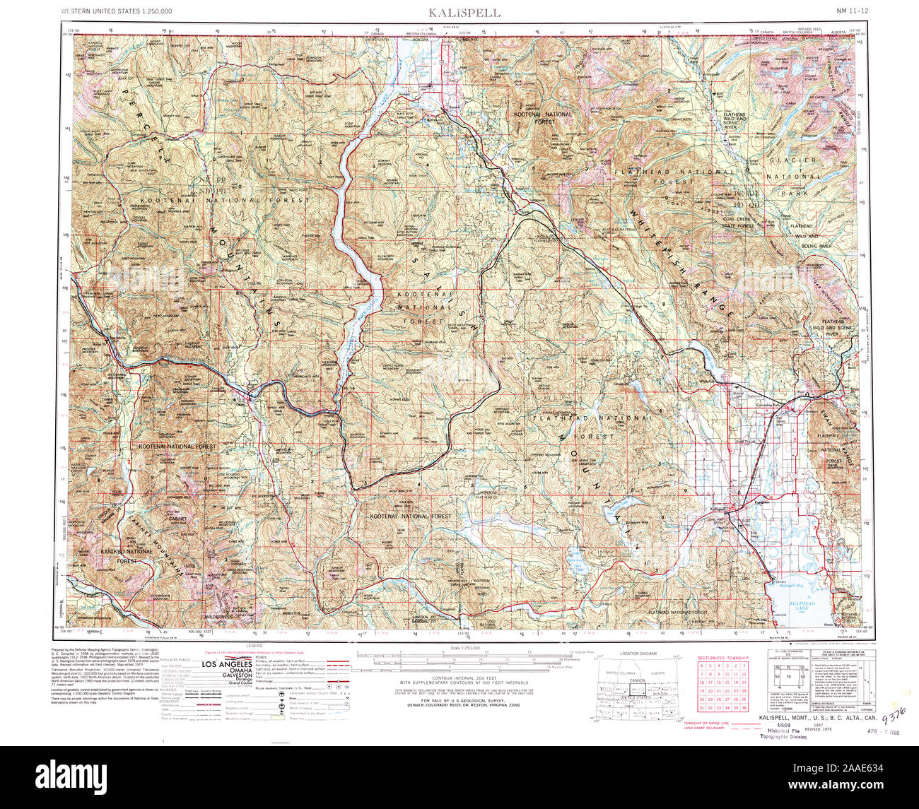 Map of kalispell montana hi-res stock photography and images - Alamy
