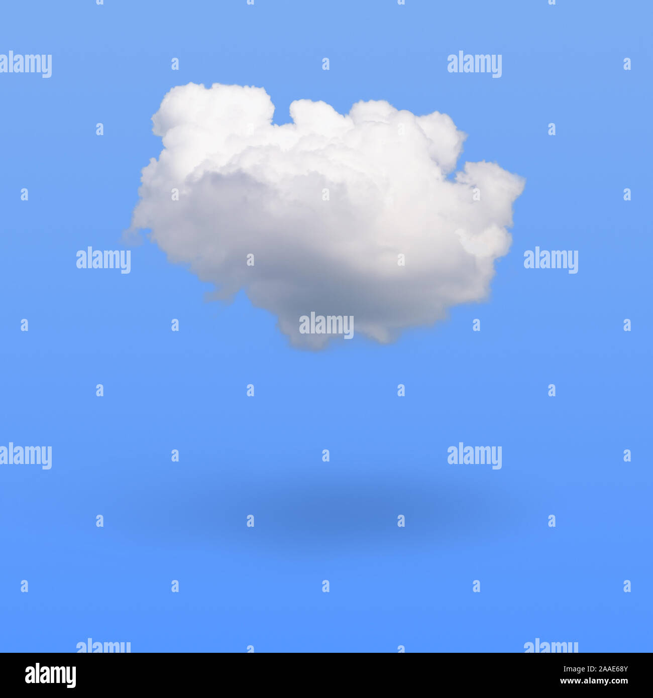 Floating white cloud on blue background, minimal design Stock Photo - Alamy
