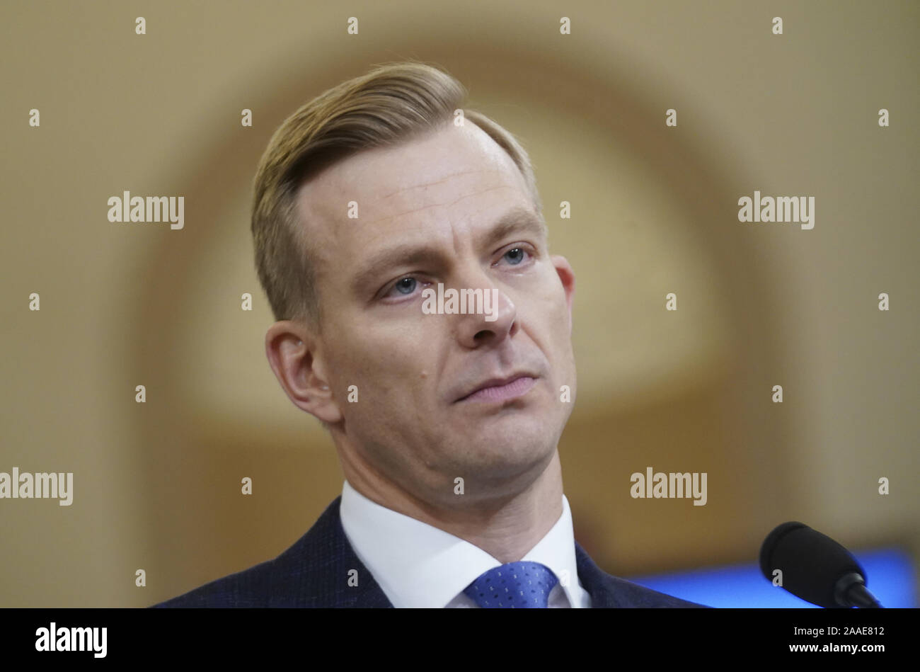 Washington, United States. 21st Nov, 2019. David Holmes, a U.S. Embassy ...