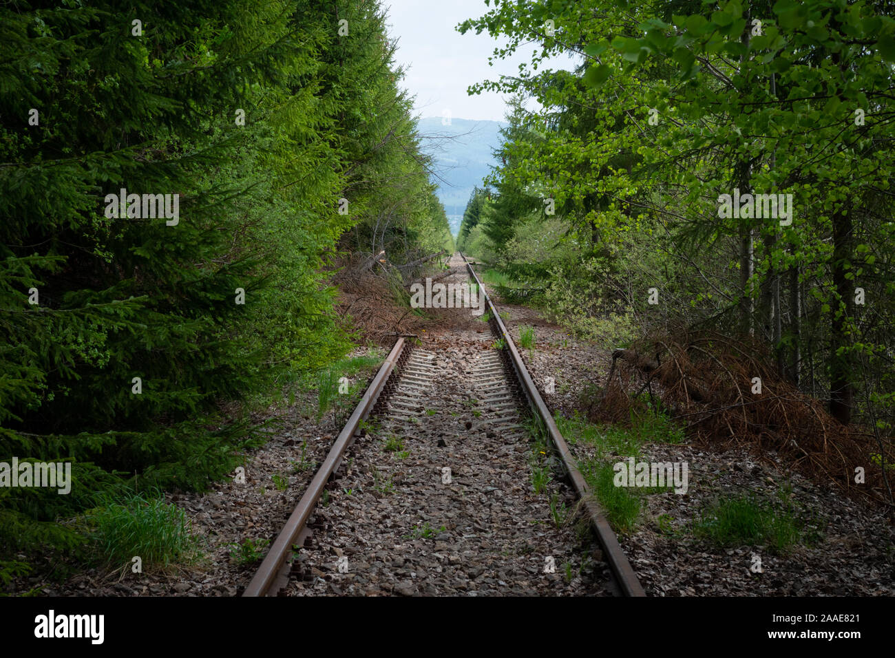 Abandoned railroad track hi-res stock photography and images - Alamy
