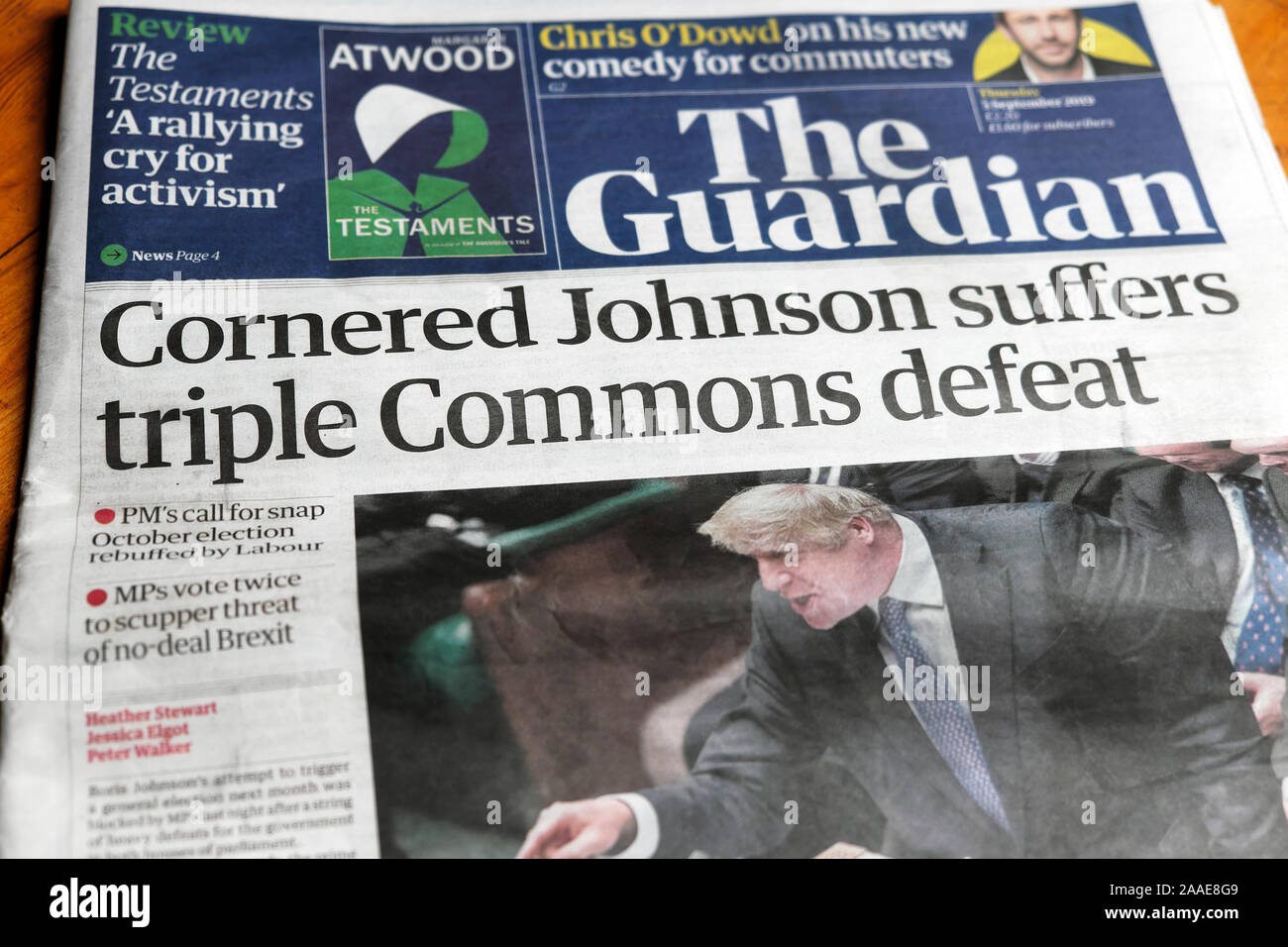 Newspaper boris johnson hi-res stock photography and images - Alamy