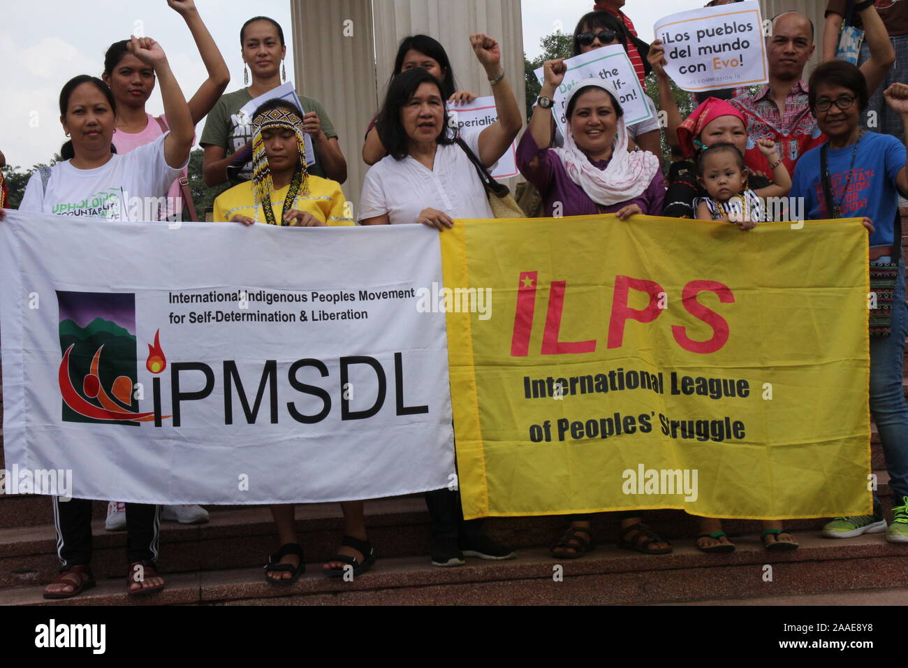 Quezon City, Philippines. 21st Nov, 2019. Bagong Alyansang Makabayan (BAYAN) holds an ...