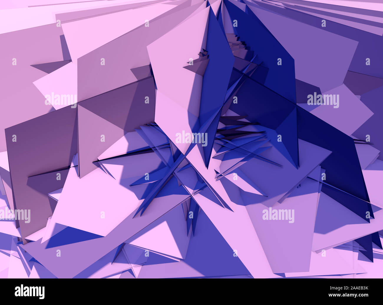 Abstract 3D background with polygons structure, chaotic and sharp Stock ...