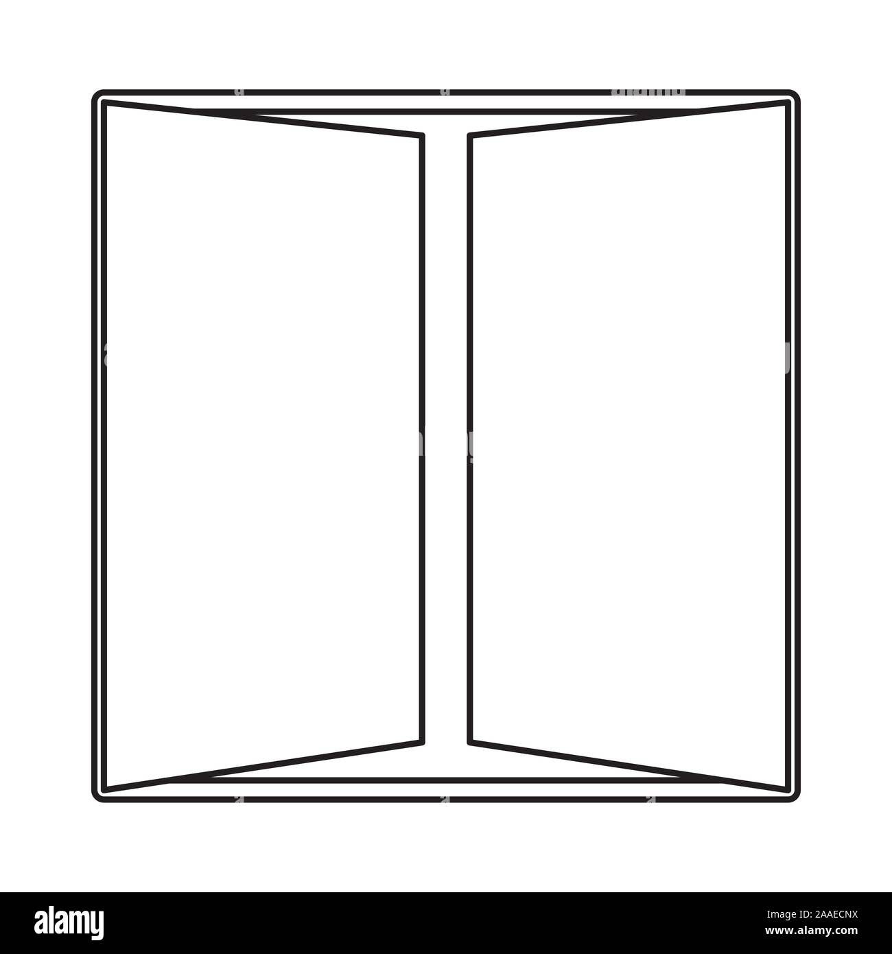 Outline door of the house icon on white background Stock Vector Image ...