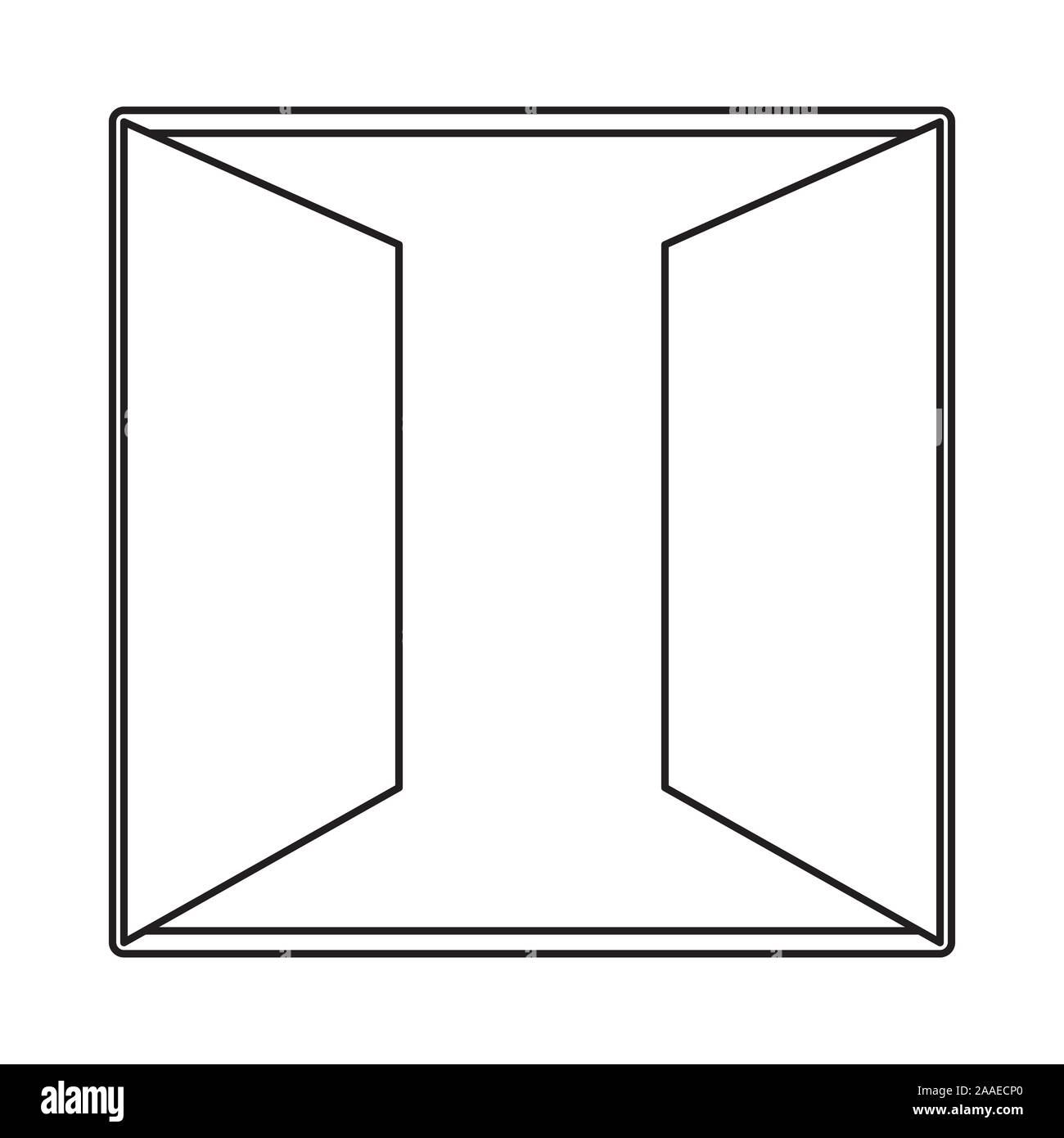 Outline door of the house icon on white background Stock Vector Image ...