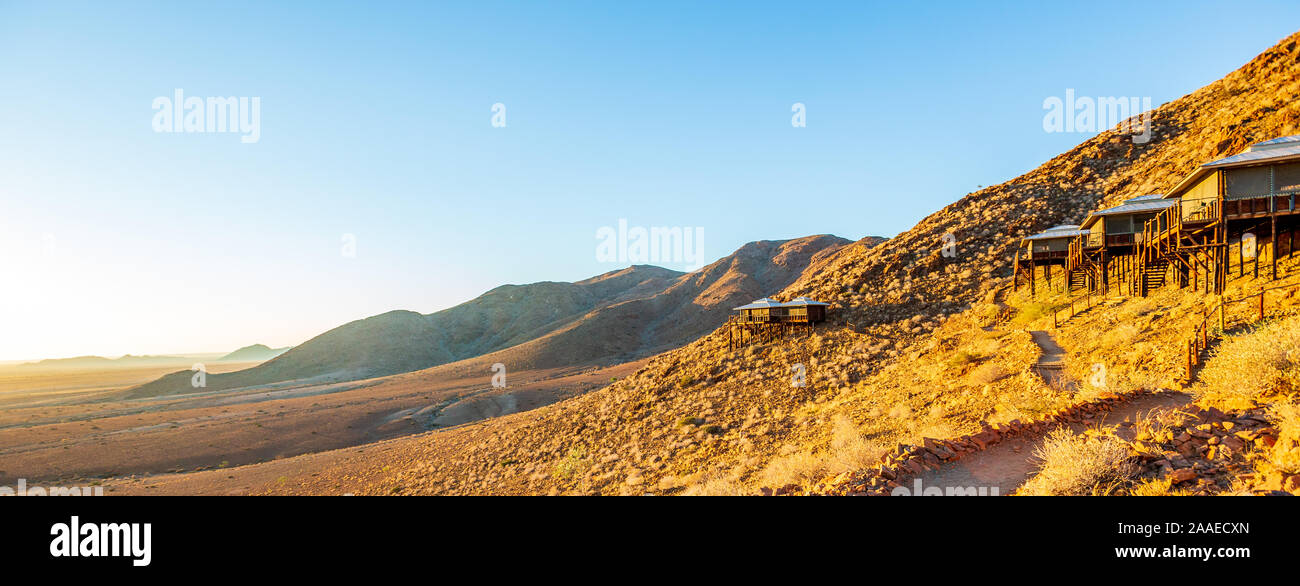 Sunset in the desert of Namibia, Africa Stock Photo - Alamy