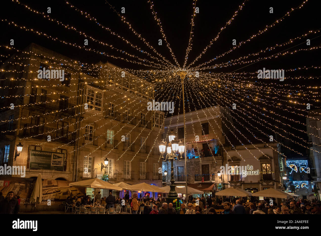 Night view of famous city of vigo hi-res stock photography and images ...