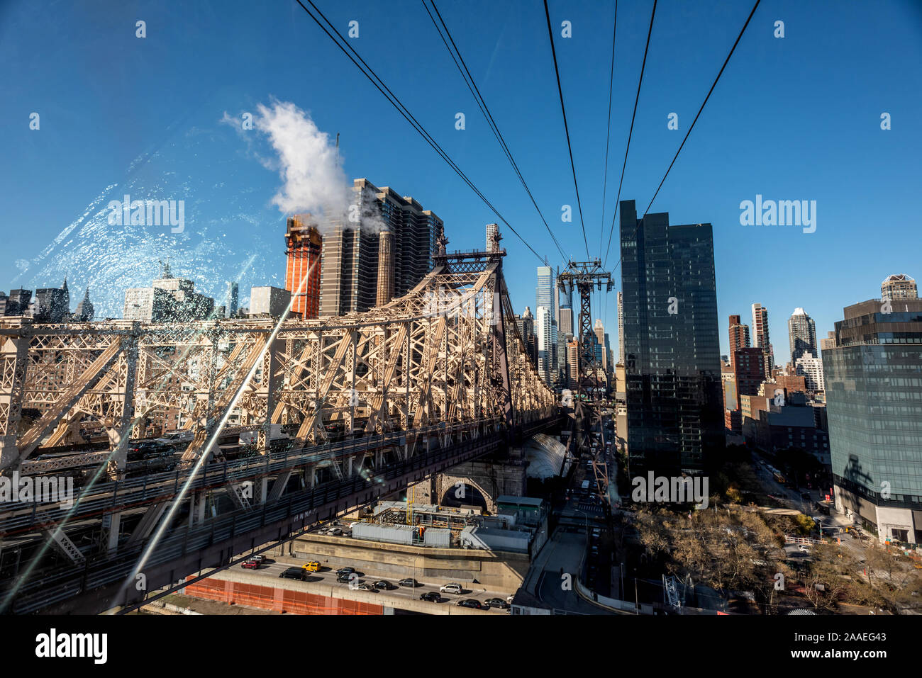 The 59th Street Bridge from the tram in New York City Stock Photo - Alamy