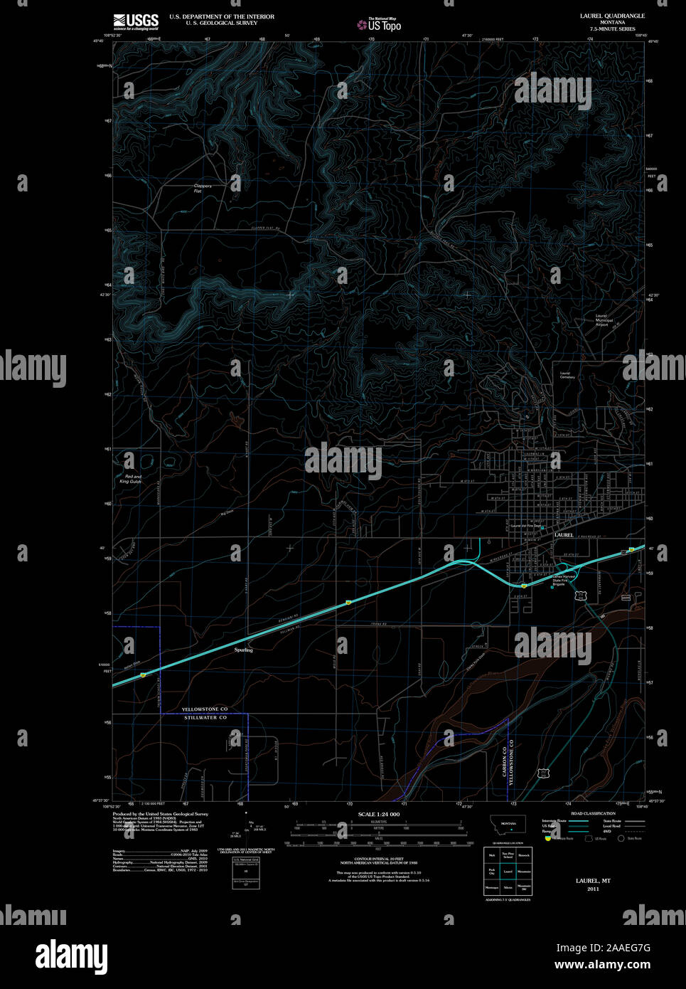 Map of laurel montana hi-res stock photography and images - Alamy