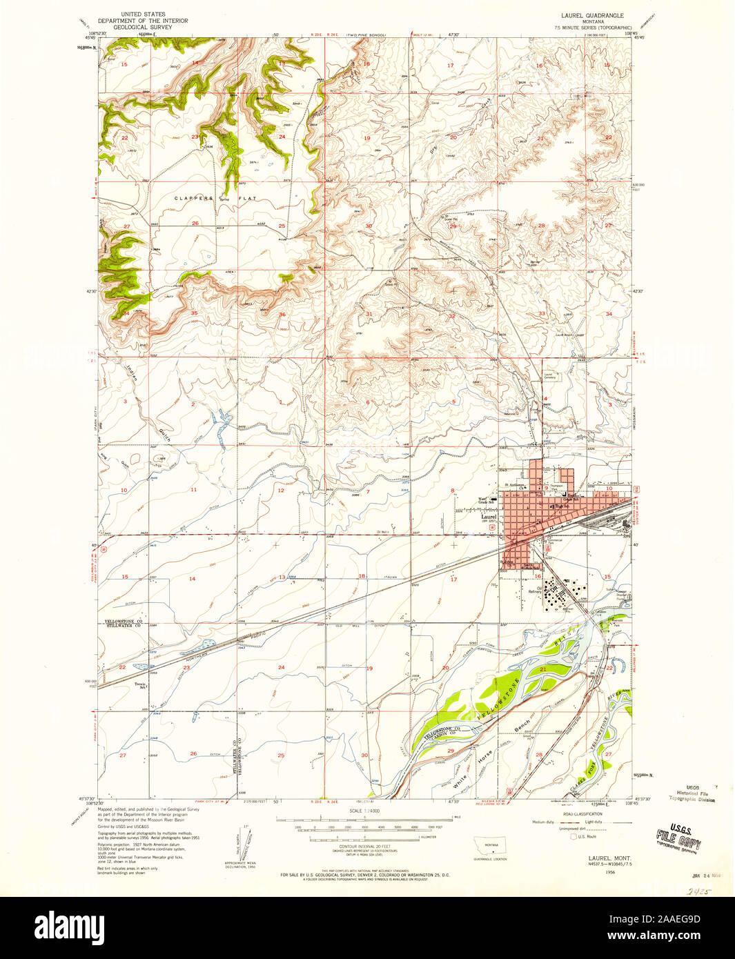 Laurel montana map hi-res stock photography and images - Alamy