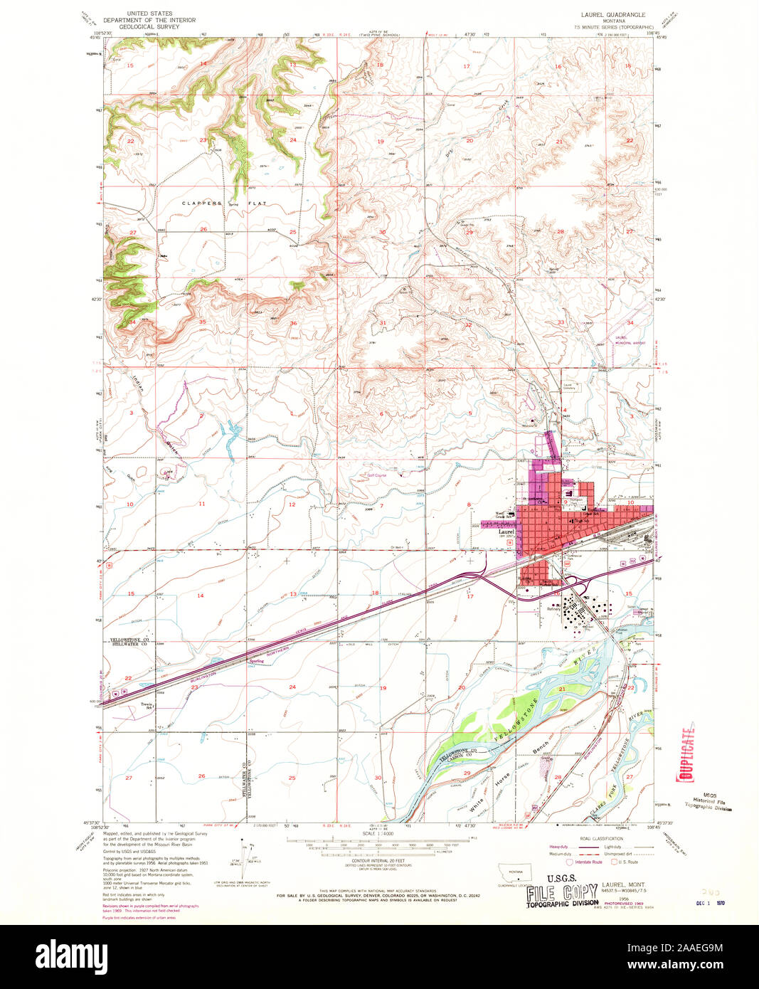 Laurel montana map hi-res stock photography and images - Alamy