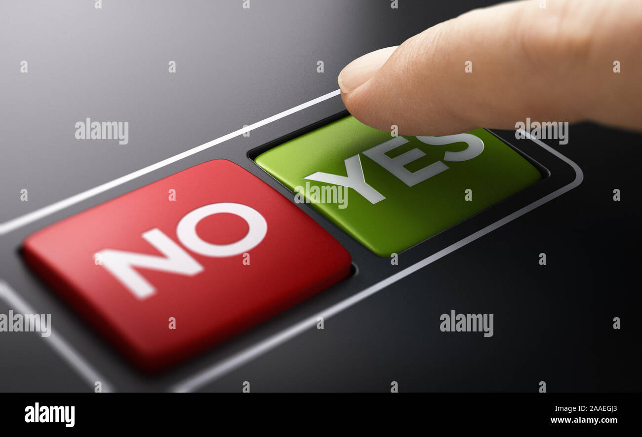 Yes no button hi-res stock photography and images - Alamy