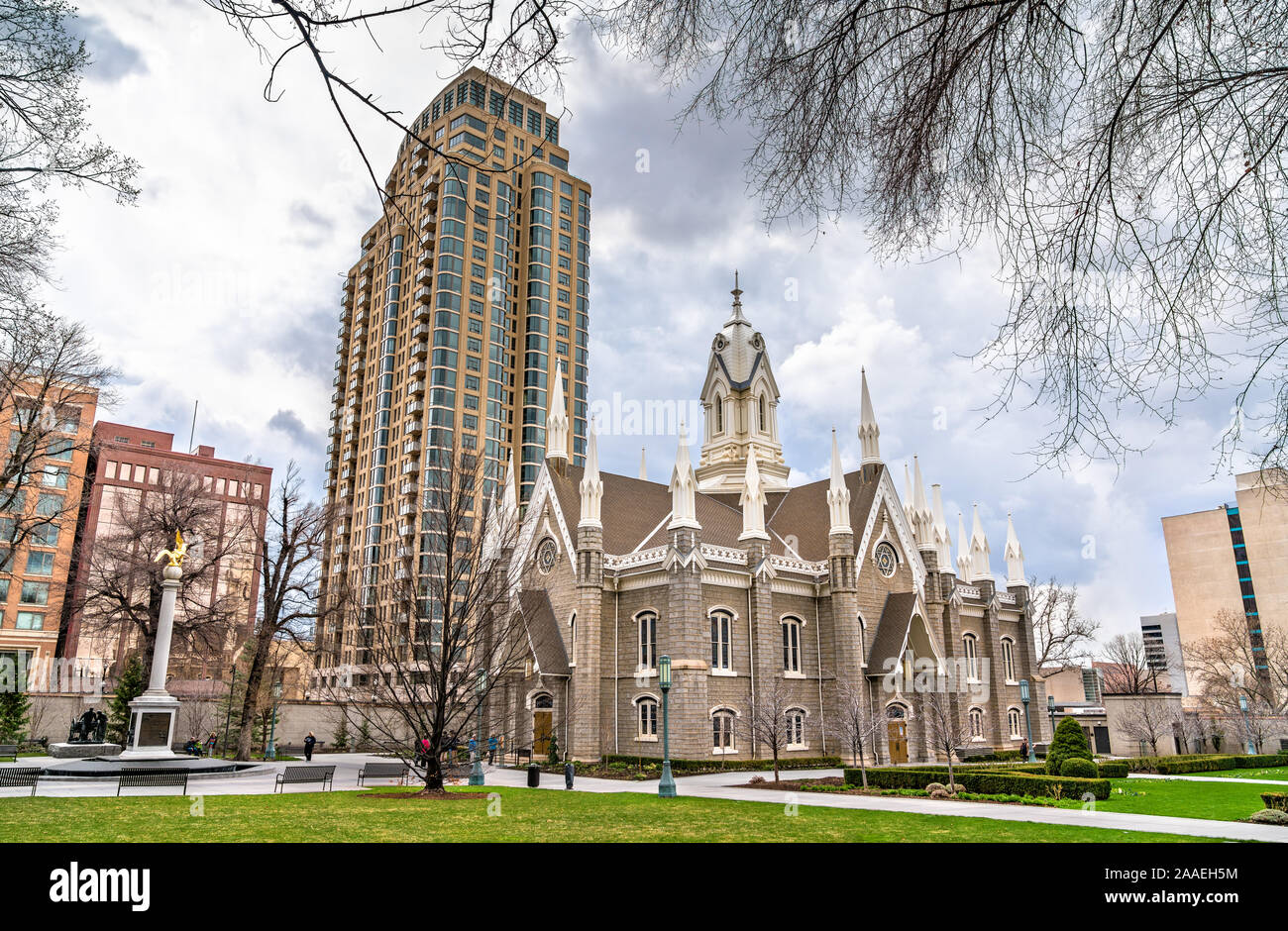 The Salt Lake Assembly Hall, a Victorian Gothic congregation hall Stock ...