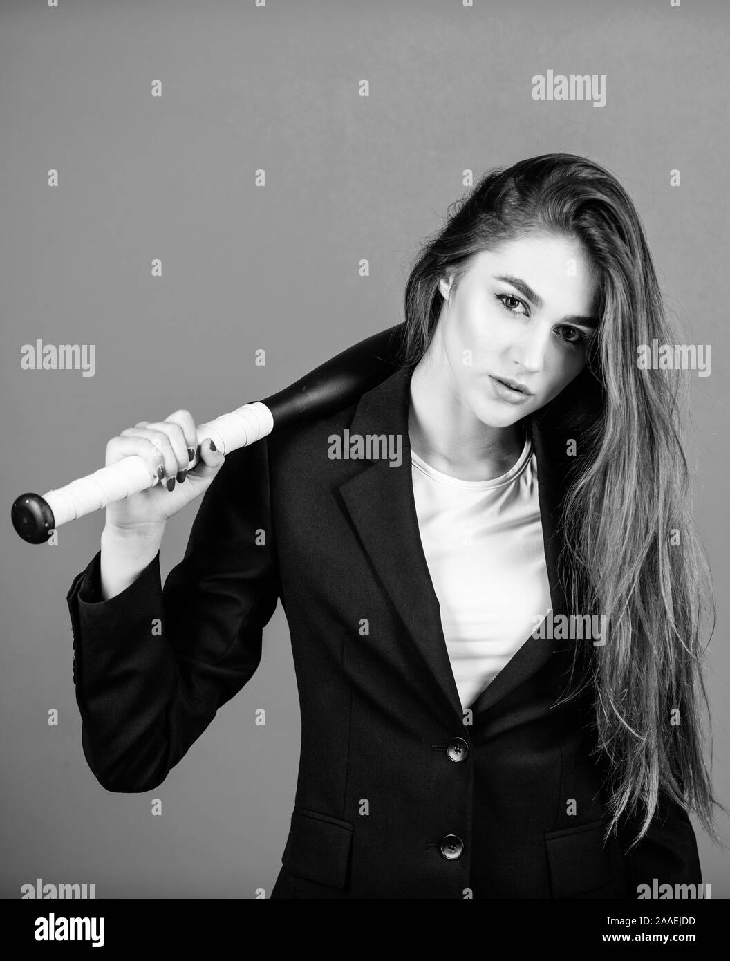 Aggressive business. Business lady boss. Time demands decisive actions ...