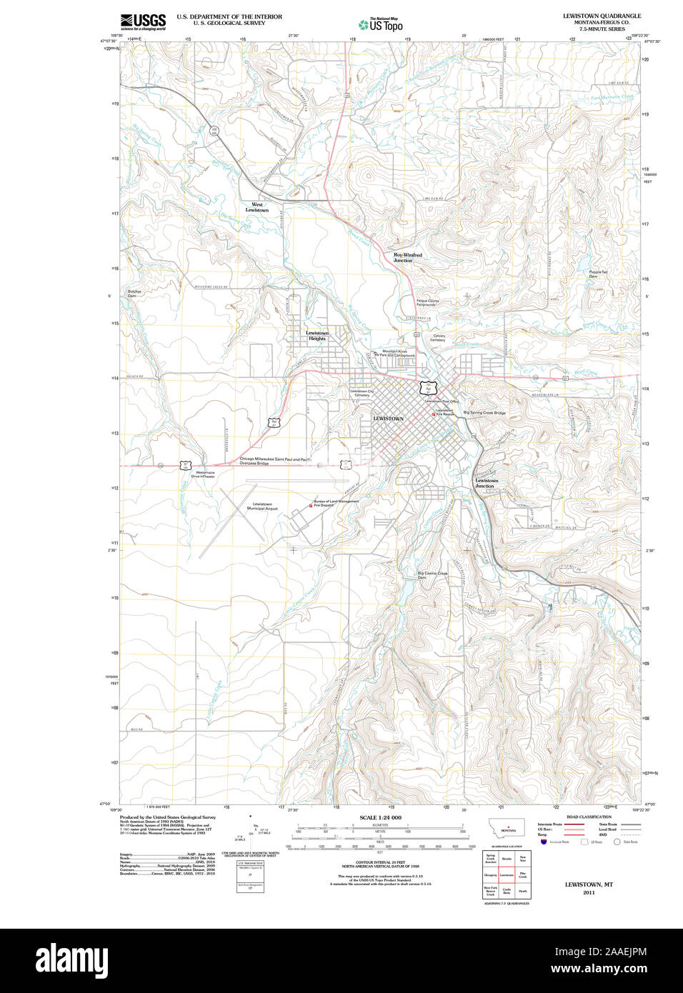 Map of lewistown hi-res stock photography and images - Alamy