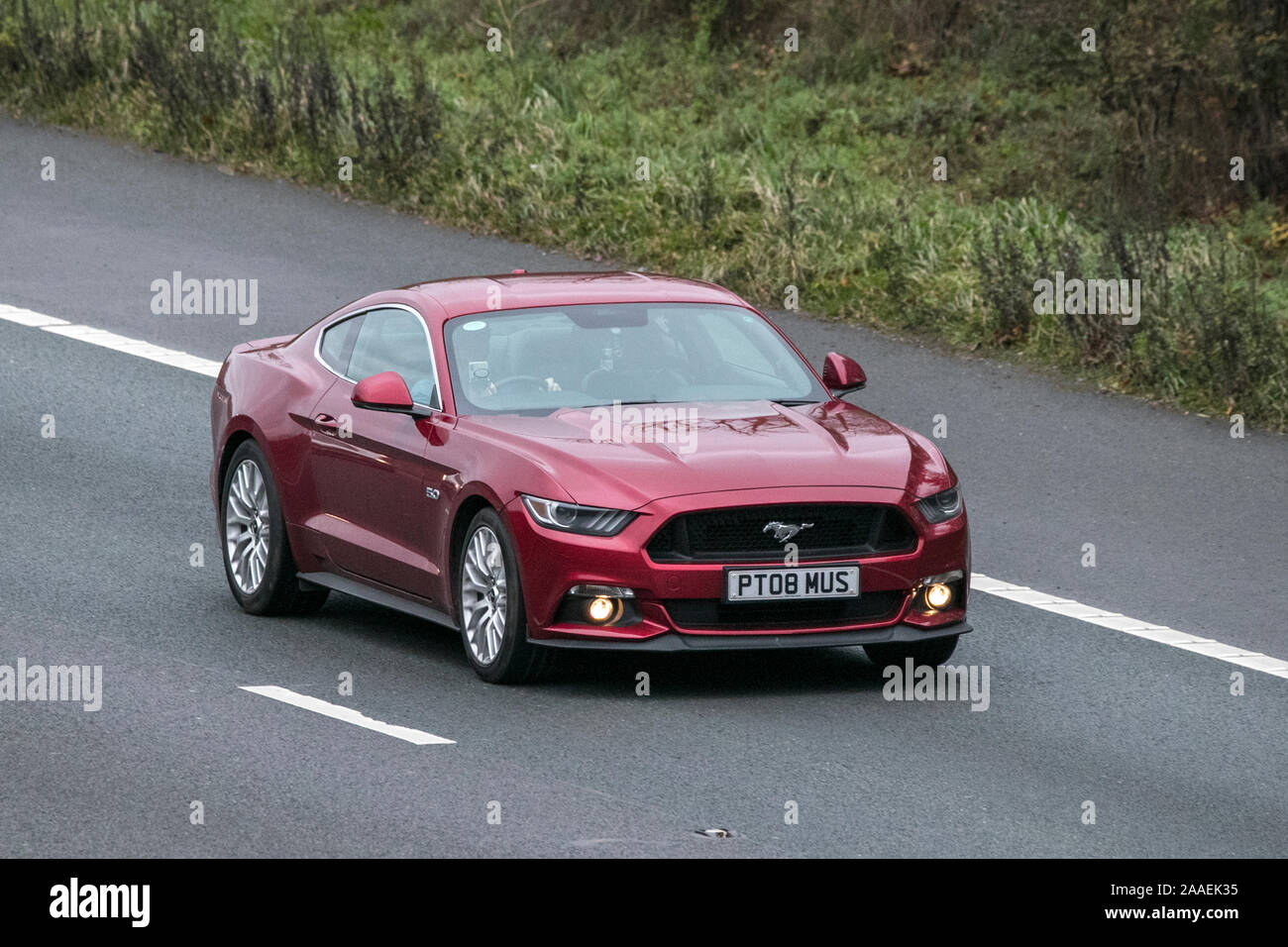 Blurred moving car PT08MUS Shelby FORD MUSTANG GT AUTO American muscle ...