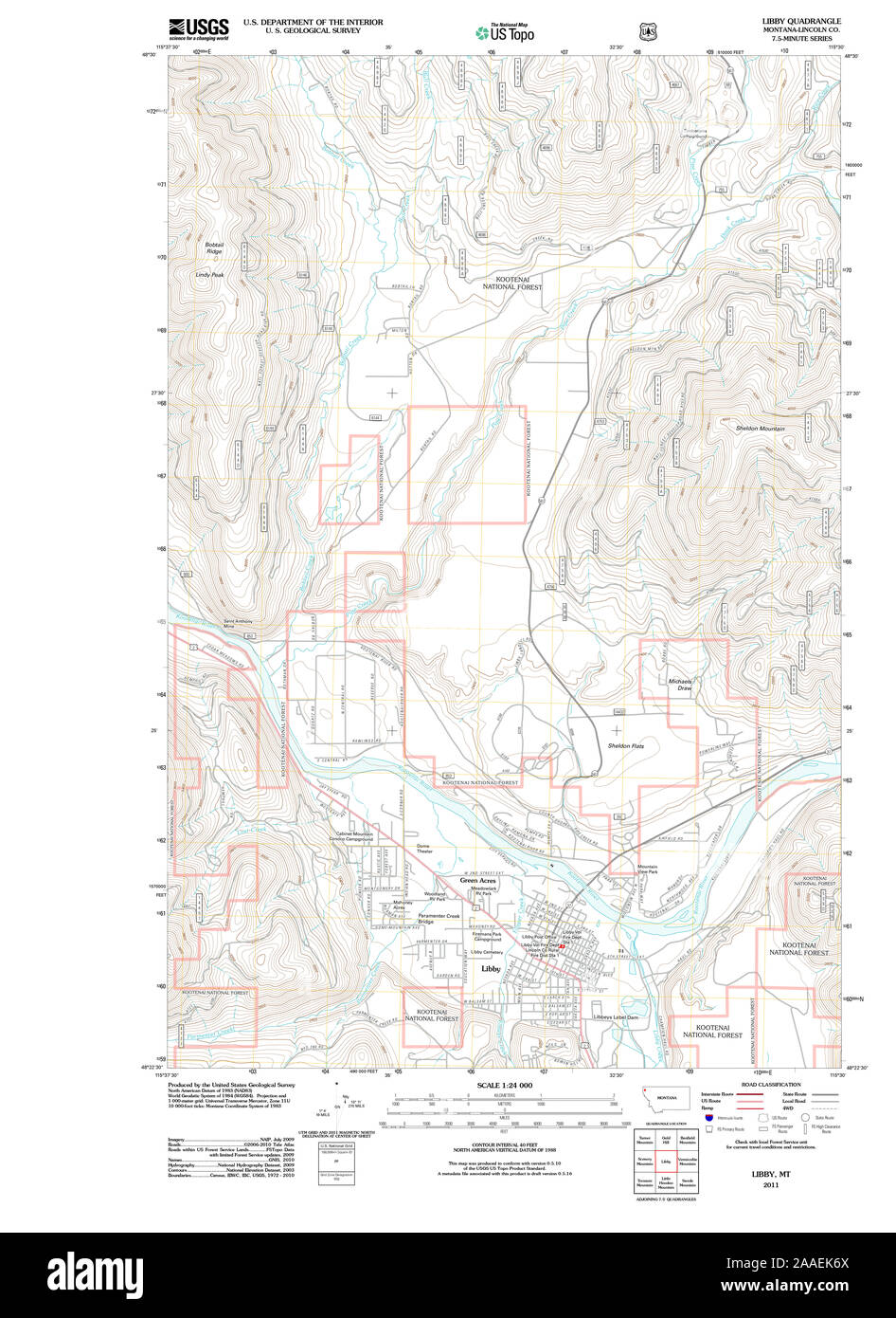 Map of libby montana hi-res stock photography and images - Alamy