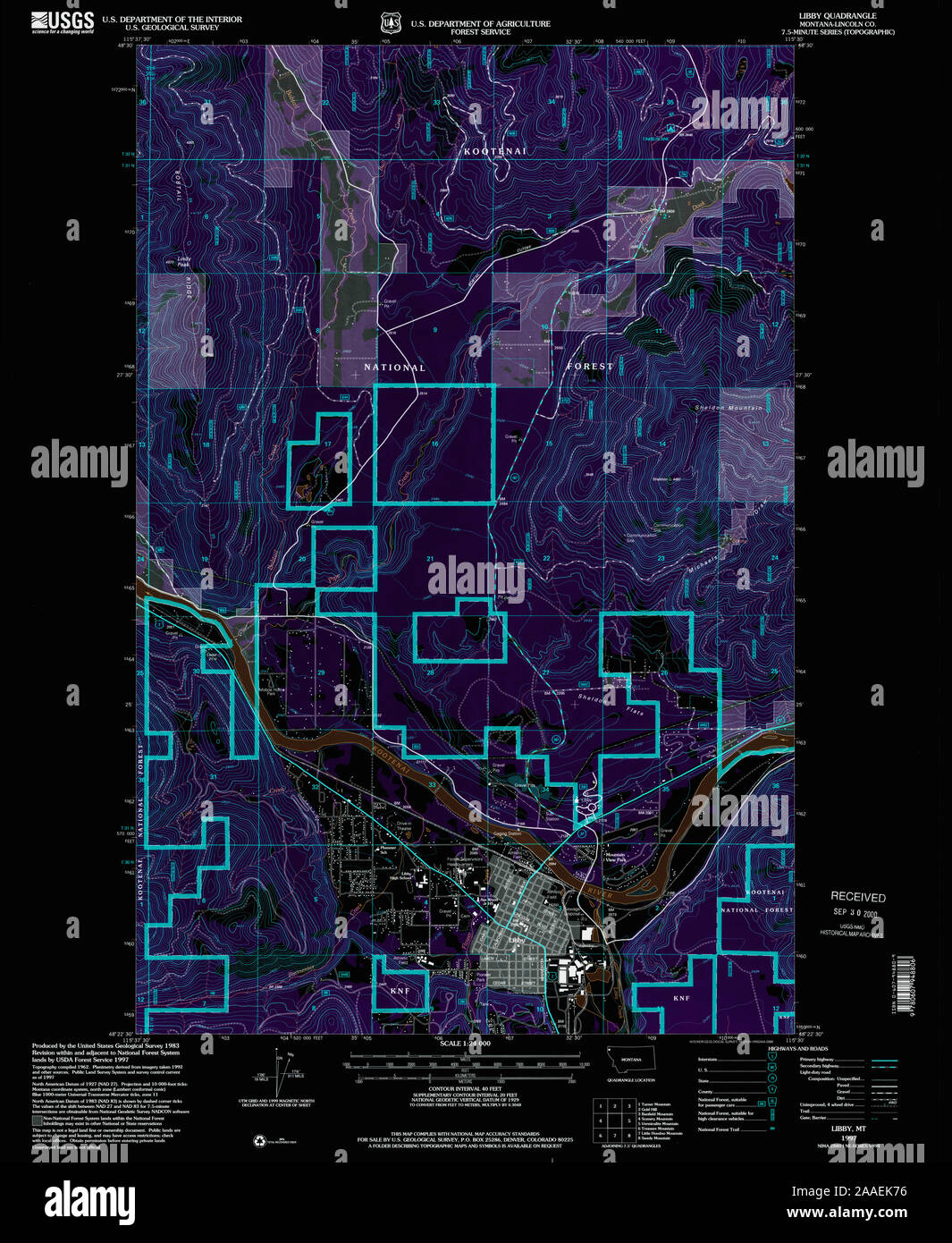 Map of libby montana hi-res stock photography and images - Alamy