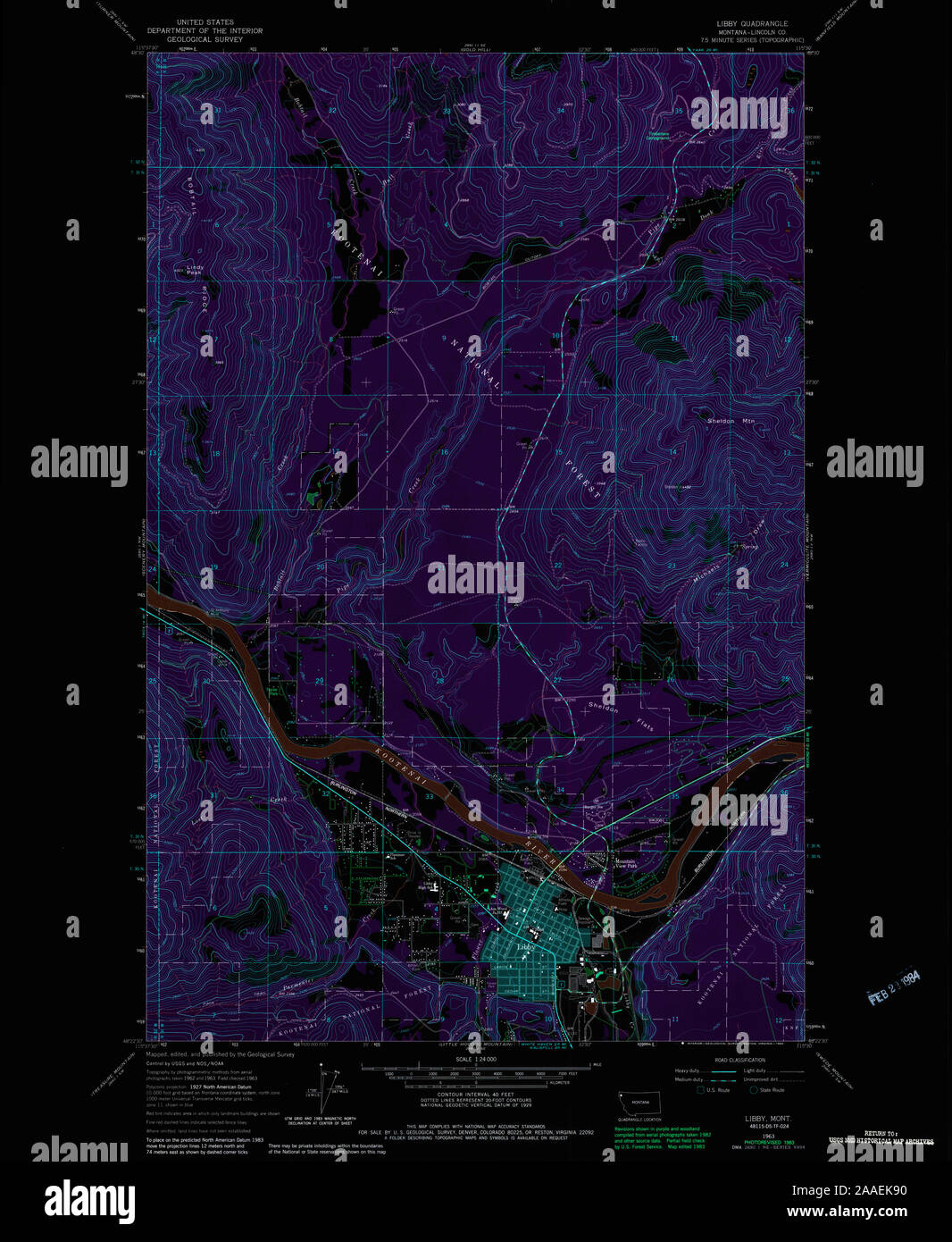 Map of libby montana hi-res stock photography and images - Alamy