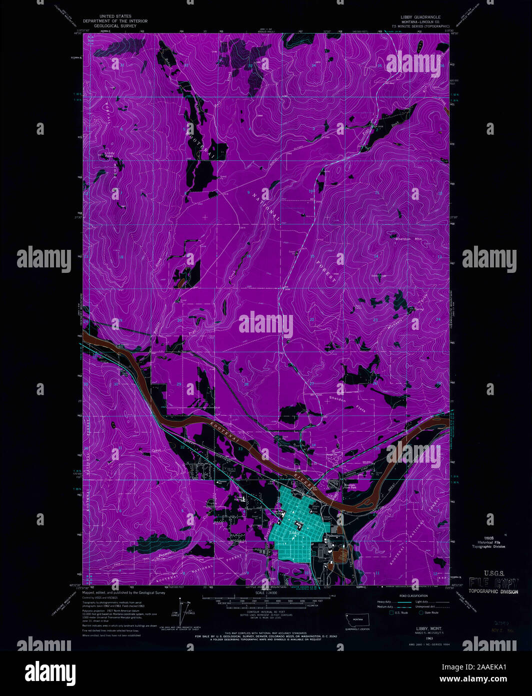 Map of libby hi-res stock photography and images - Alamy