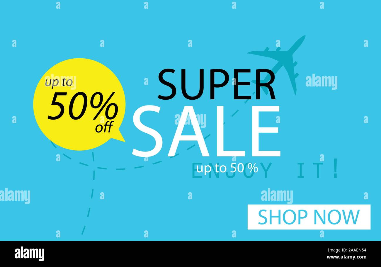 Sale Banner Template Design Super Sale Special Offer Stock Vector