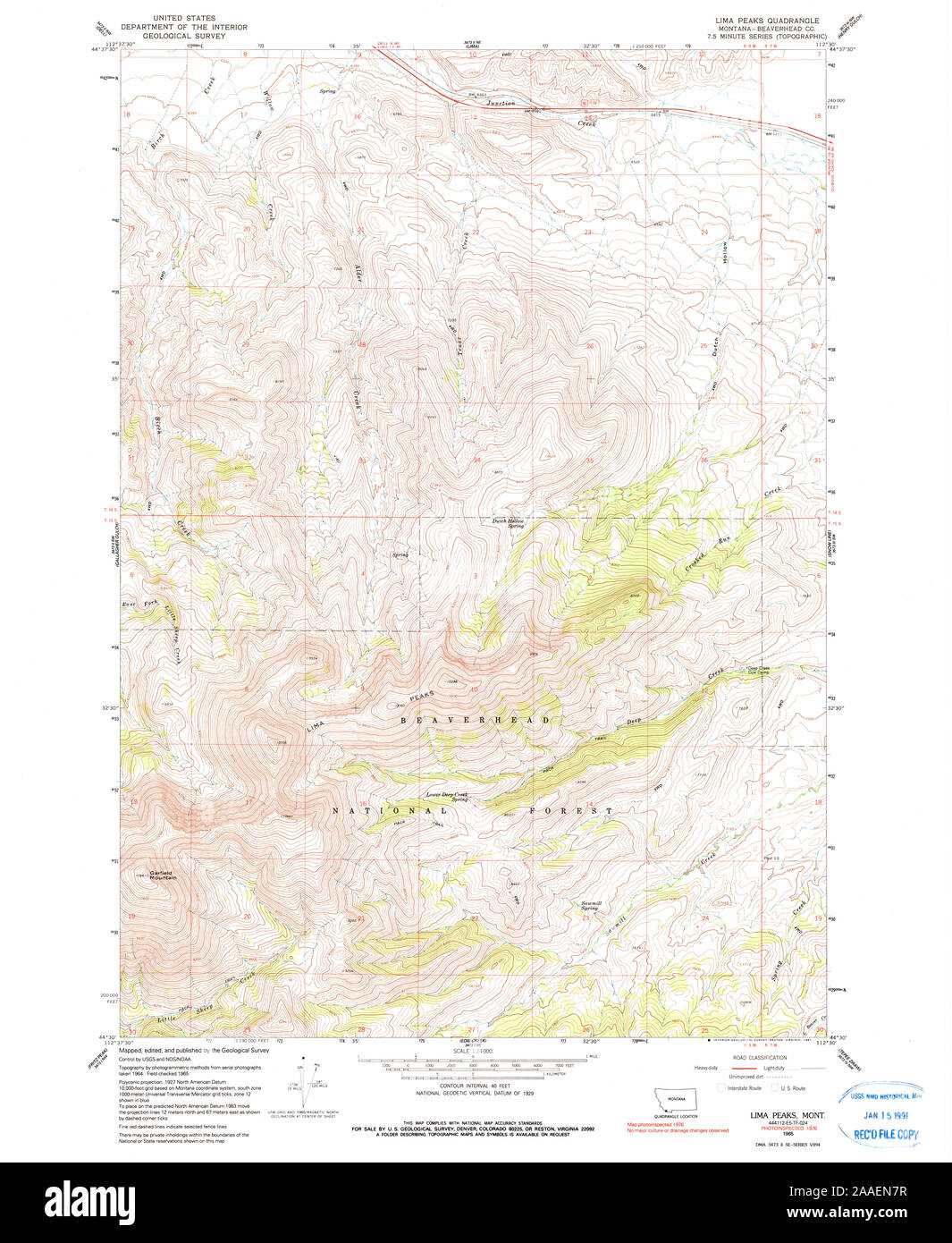 Lima montana map hi-res stock photography and images - Alamy