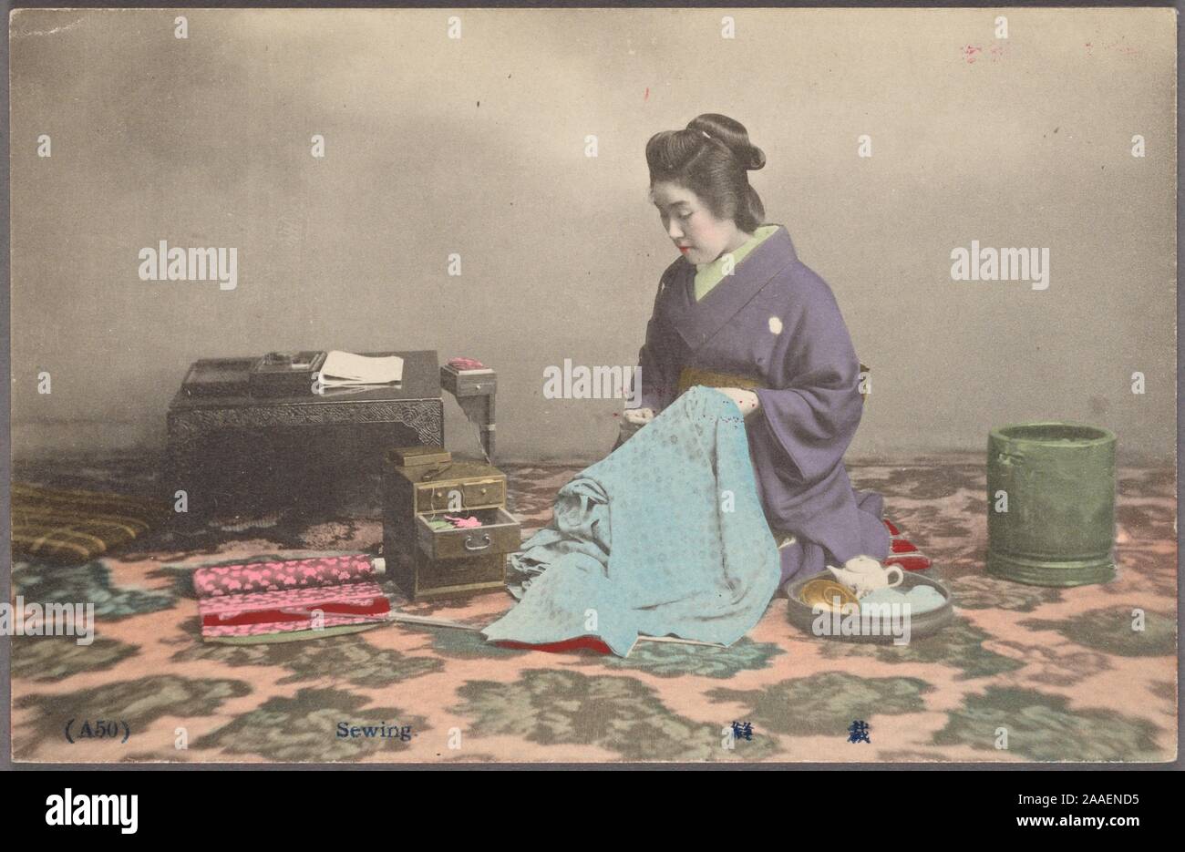 Floor hand sewing garments hi-res stock photography and images - Alamy