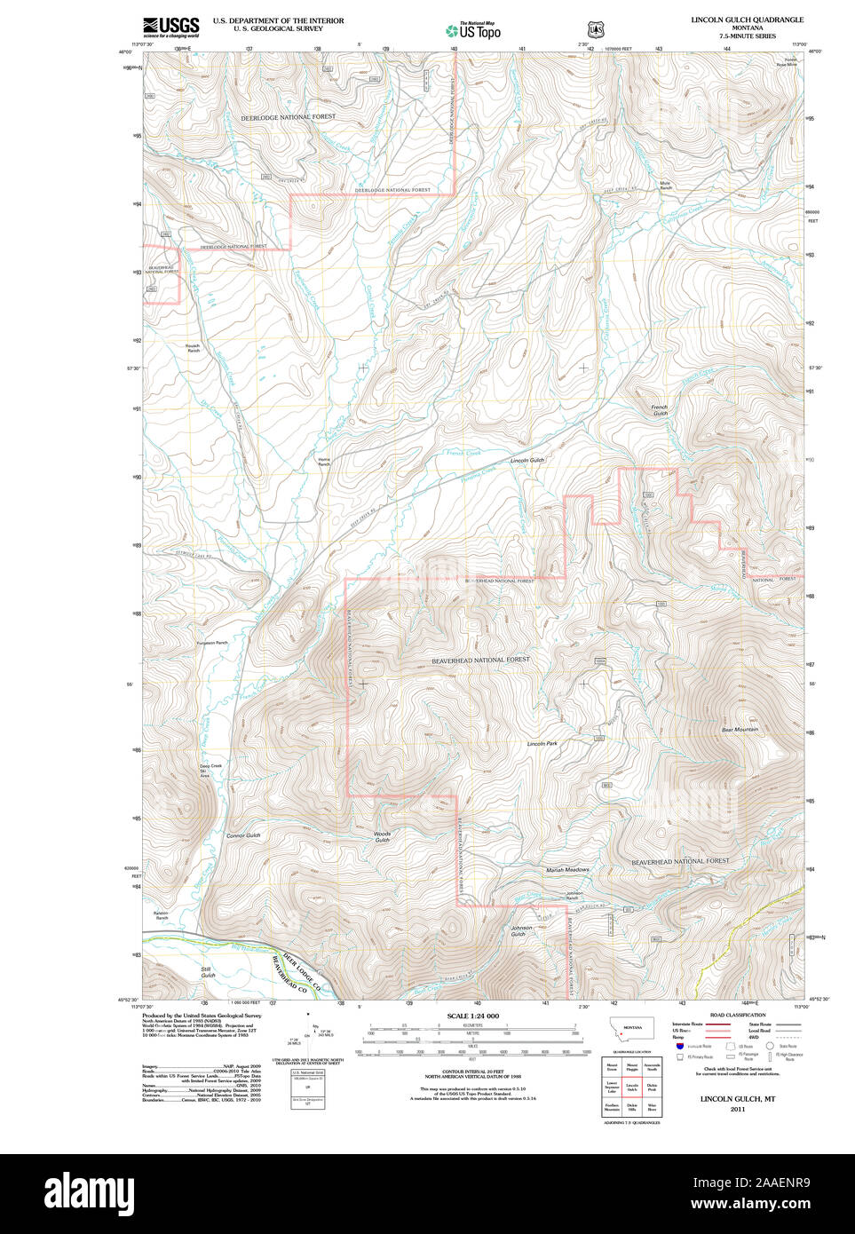 Lincoln montana map hi-res stock photography and images - Alamy