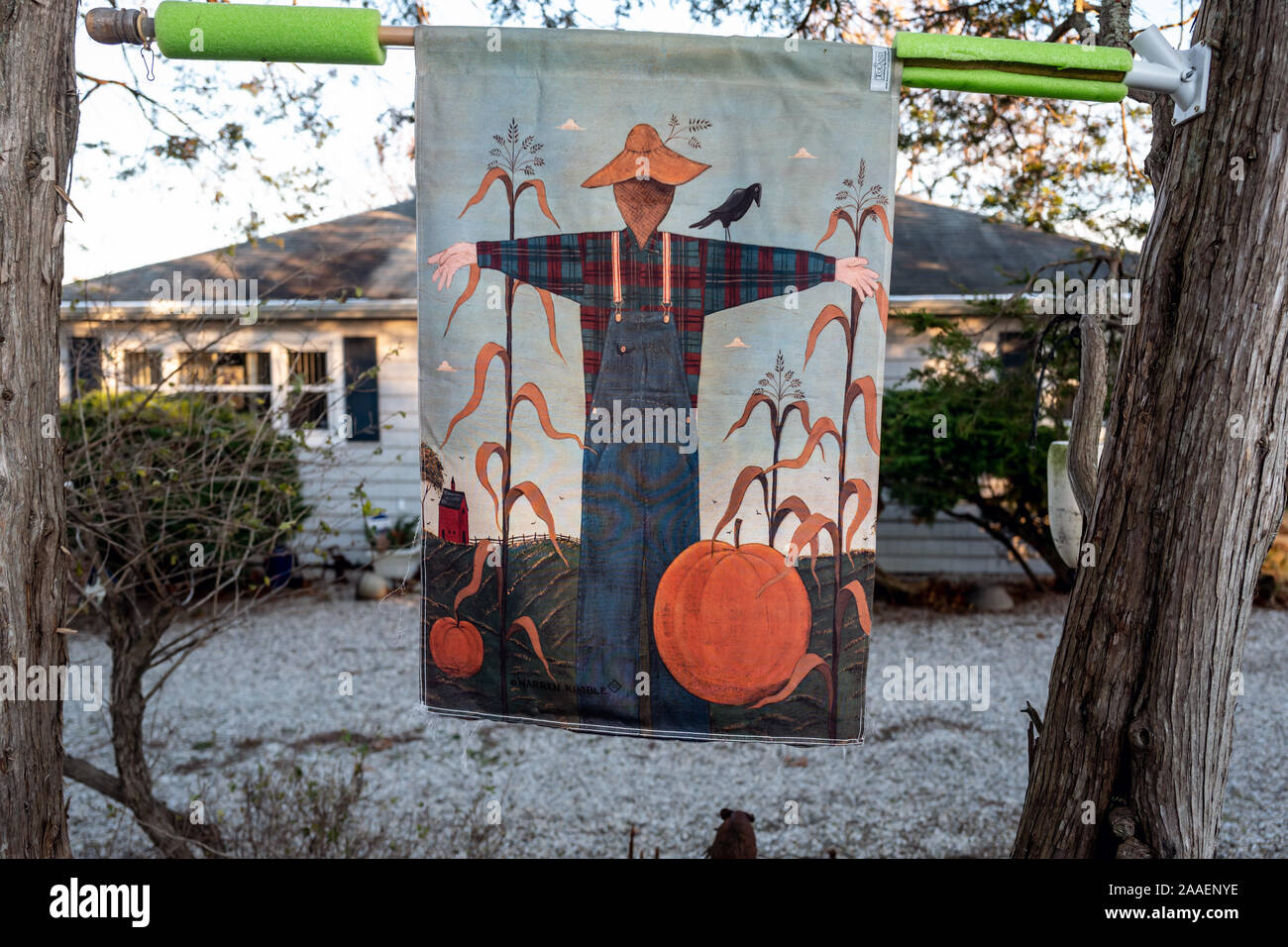 Thanksgiving scarecrow on Long Island, New York Stock Photo - Alamy