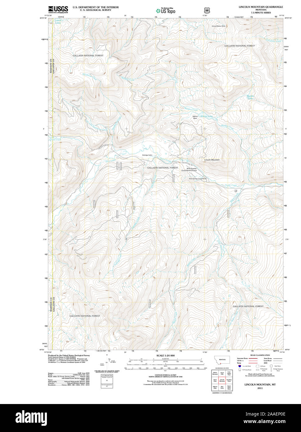 Lincoln montana map hi-res stock photography and images - Alamy