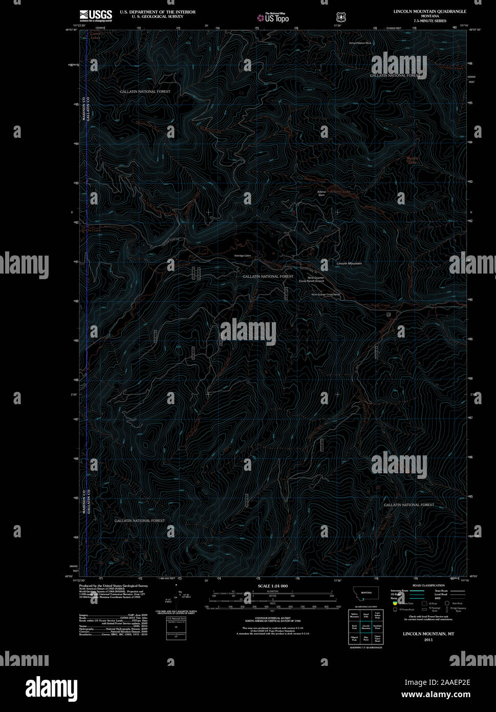 Lincoln montana map hi-res stock photography and images - Alamy