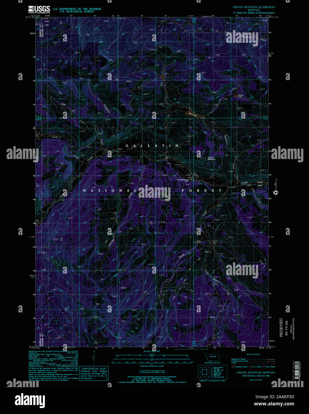 Lincoln montana map hi-res stock photography and images - Alamy