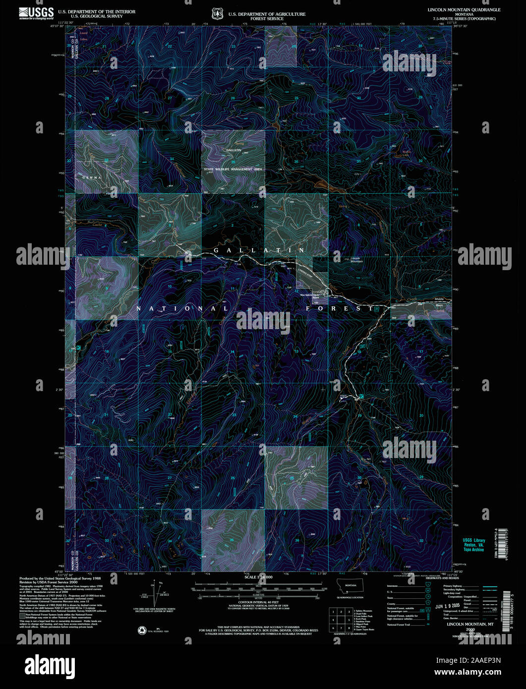 Lincoln montana map hi-res stock photography and images - Alamy