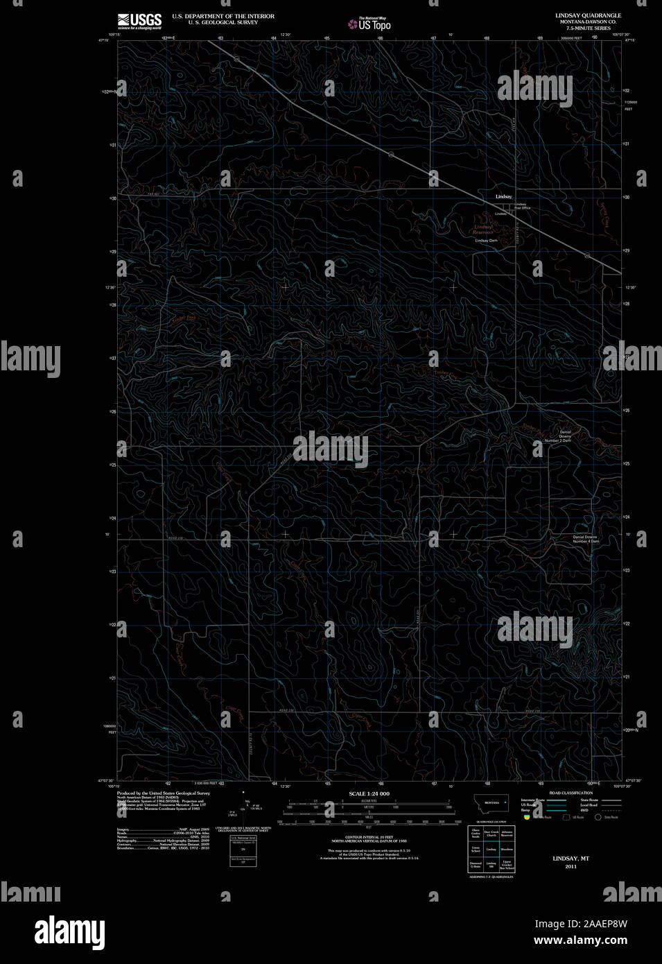 Map of lindsay hi-res stock photography and images - Alamy