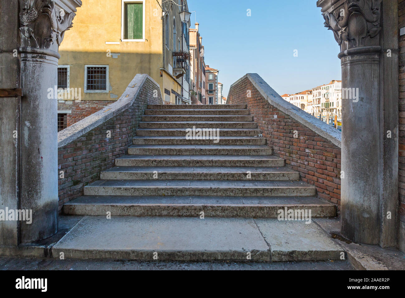 Stone Stairs Over Canal in Venice Italy Stock Photo - Alamy