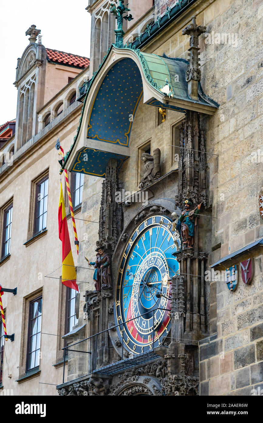 Astronomical clock on Prague in Czech Republic Stock Photo - Alamy