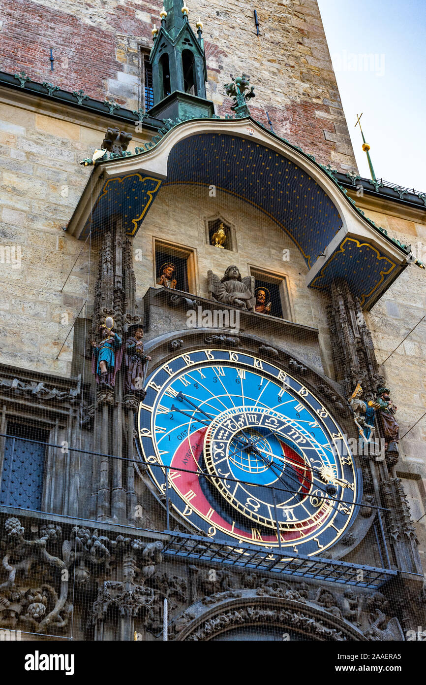 Astronomical clock on Prague in Czech Republic Stock Photo - Alamy