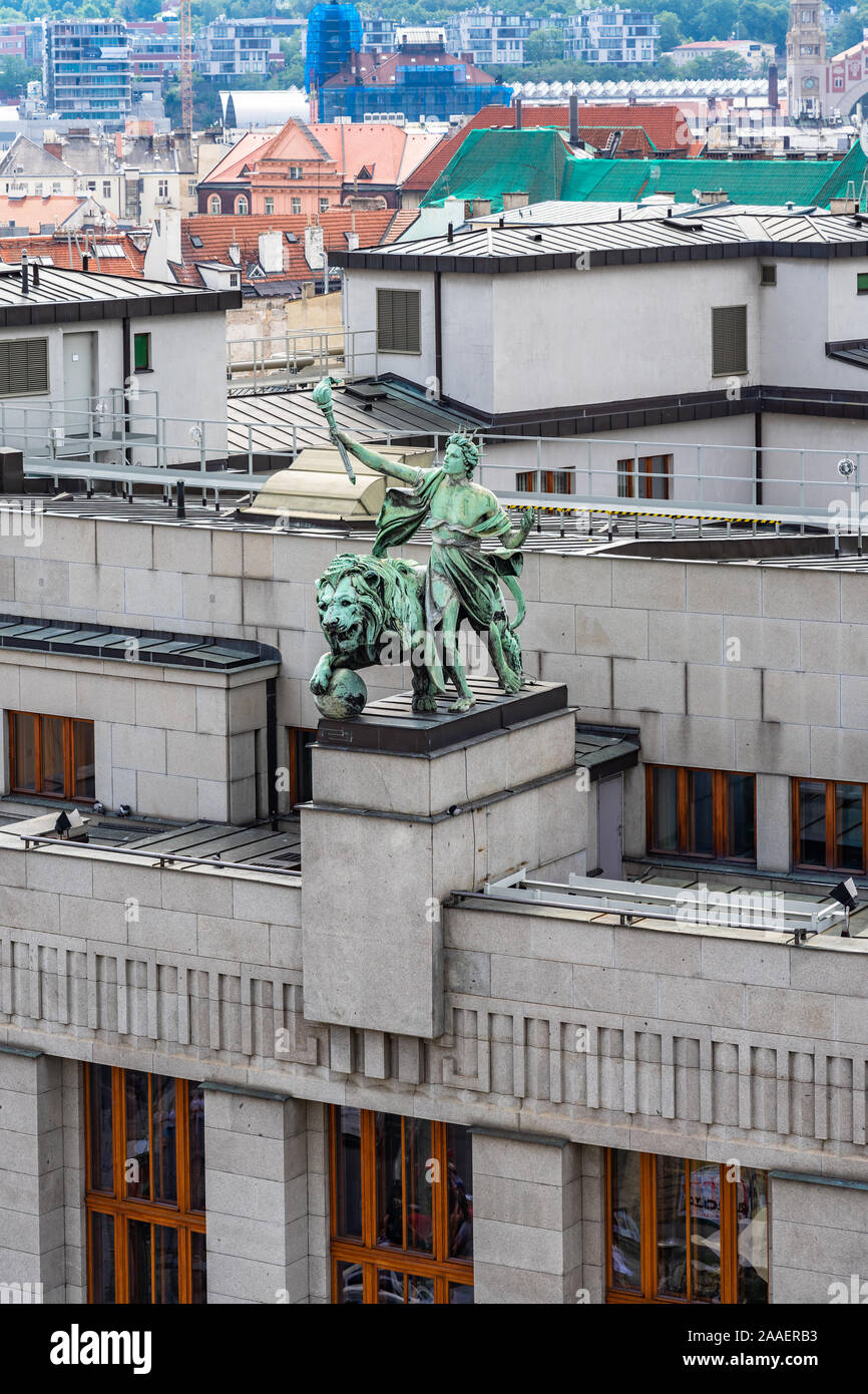 Architecture and landmark skyline of Prague in Czech Republic Stock ...