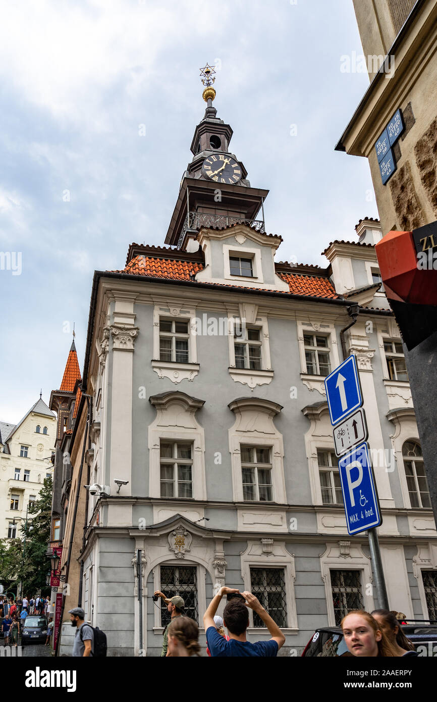 Jewish Town Hall of Prague in Czech Republic Stock Photo - Alamy
