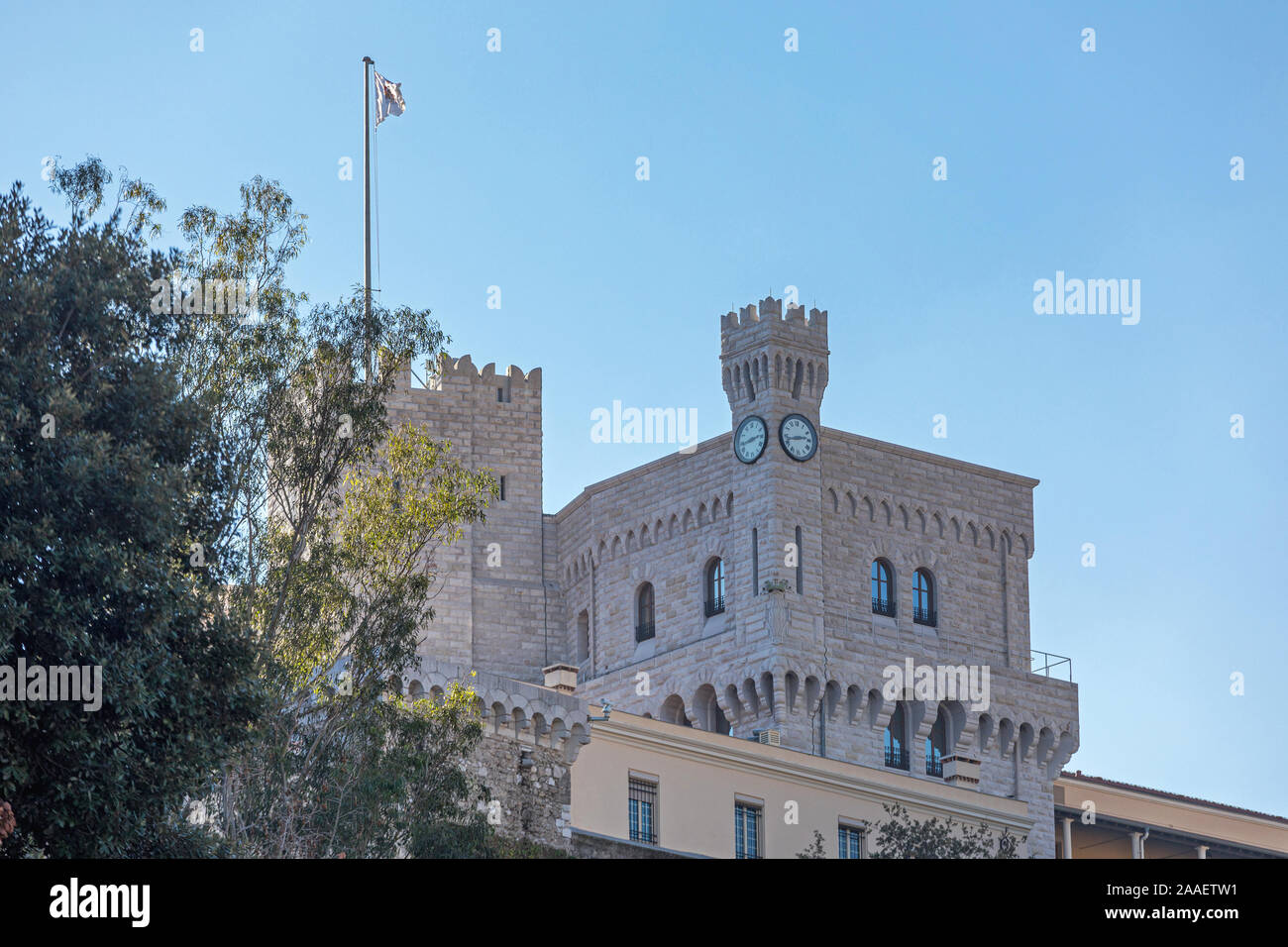Historic Prince Palace in Monaco Castle Building Exterior Stock Photo ...