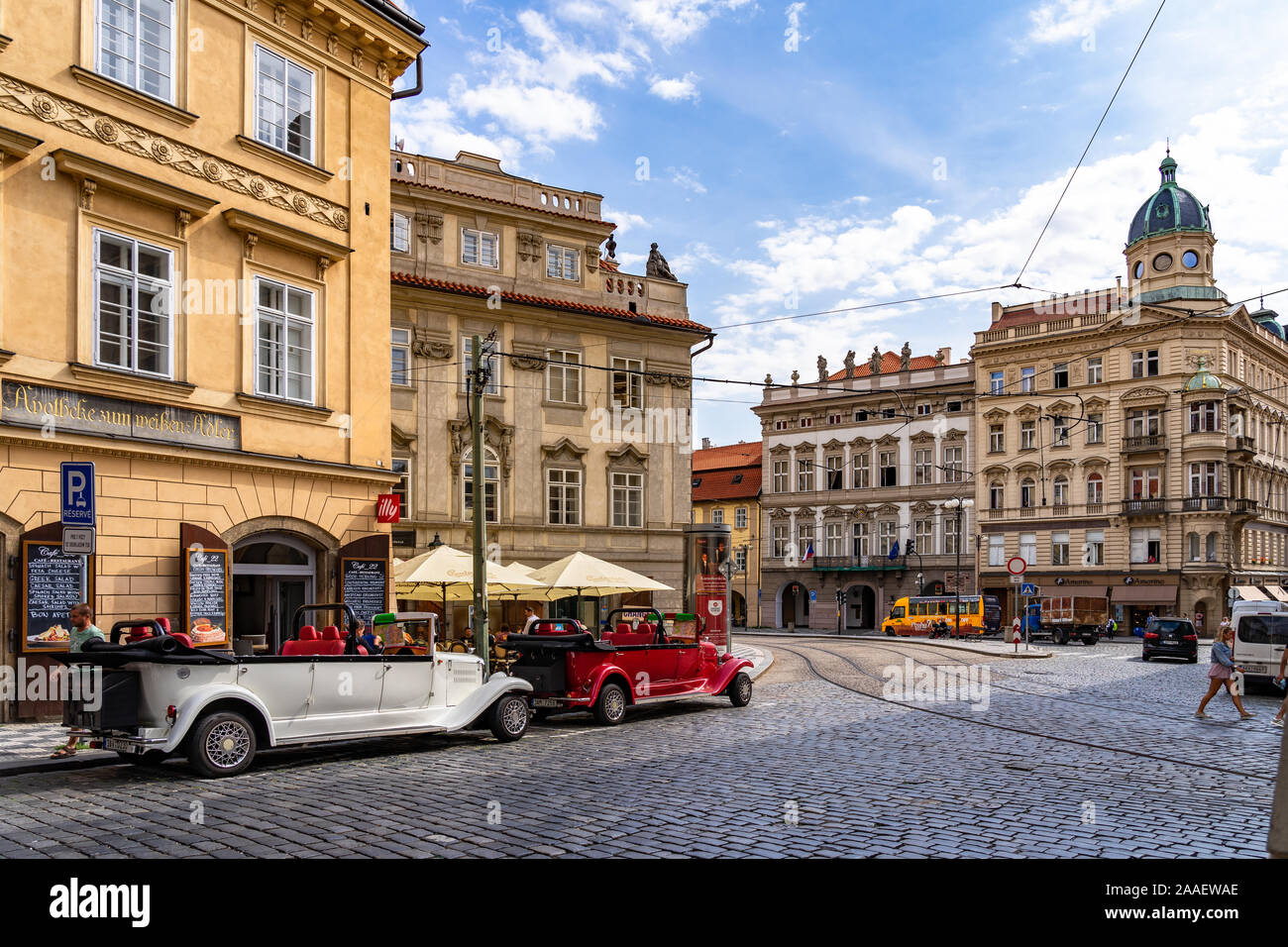 Architecture and cityscape street of Prague in Czech Republic Stock ...