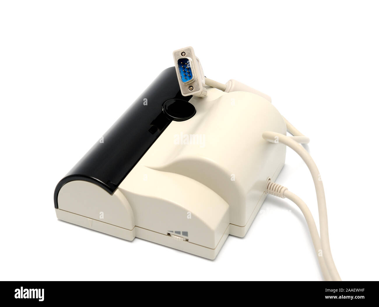 Portable handy scanner on a white background Stock Photo - Alamy