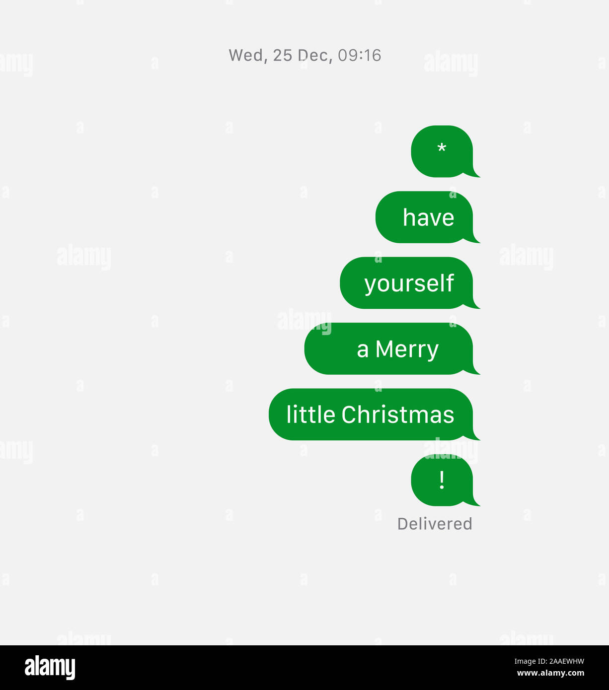 Greeting Christmas Card. Text messaging concept. Messages in a form of ...
