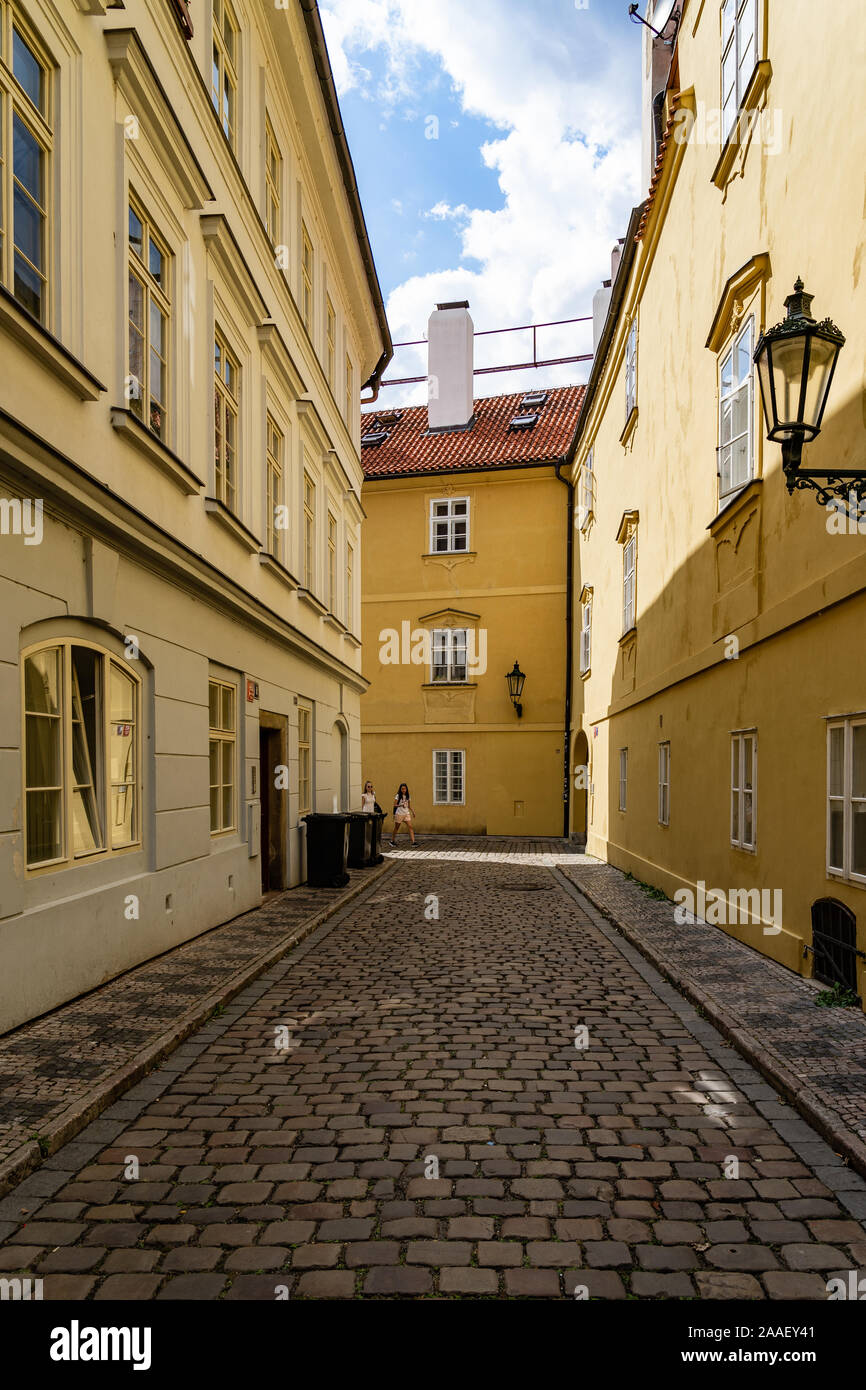 Architecture and cityscape street of Prague in Czech Republic Stock ...