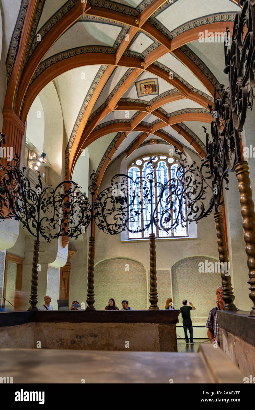 Pinkas Synagogue of Prague in Czech Republic Stock Photo - Alamy
